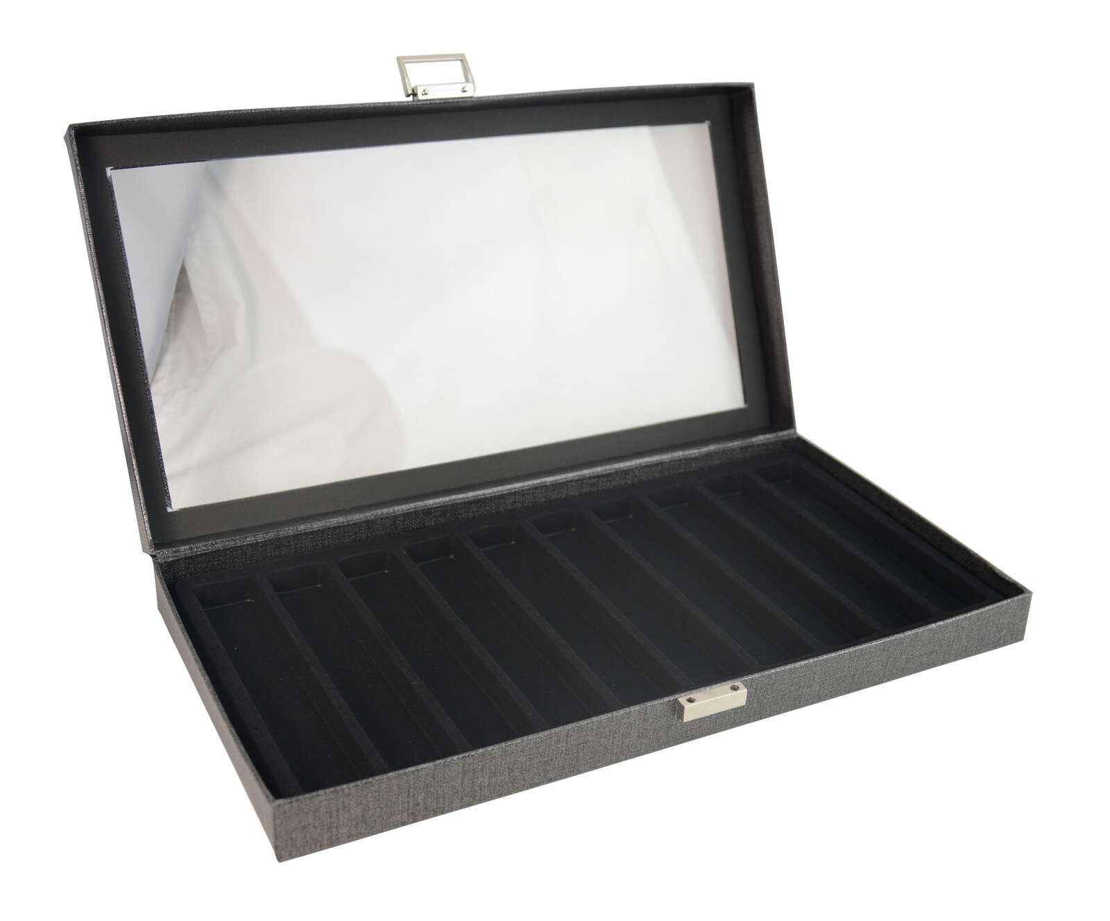 Clear Top Grey Coin Medal Jewellery Display Case & Choice of Black ...