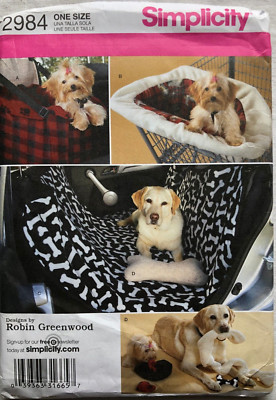 Simplicity 2984 UNCUT Travel Accessories for Dogs Pattern - Car Seat ...