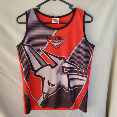 Essendon Bombers AFL AF9156 S20 Boys Youth Premium Singlet Top Size 10 ...