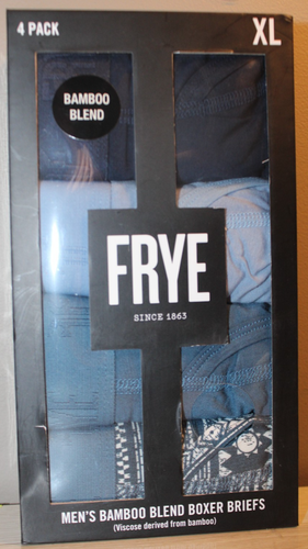 FRYE 4-PACK BAMBOO BLEND BOXER BRIEFS BLUE MULTI SIZE XL (40-42") NEW ...