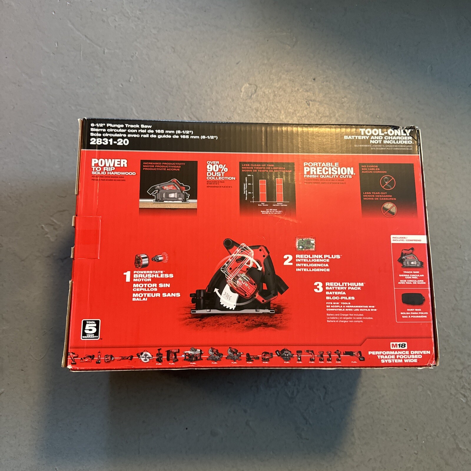Milwaukee M18 FUEL 6 1/2" Plunge Track Saw Bare Tool - Gray (2831-20 ...