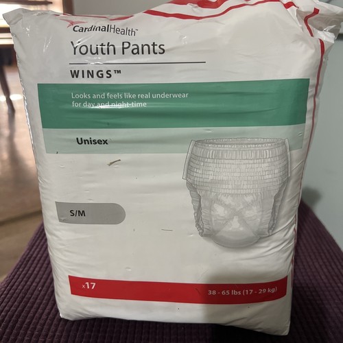 Cardinal Health Youth Absorbent Pants/Underwear S/M 38-65 lbs Opened ...