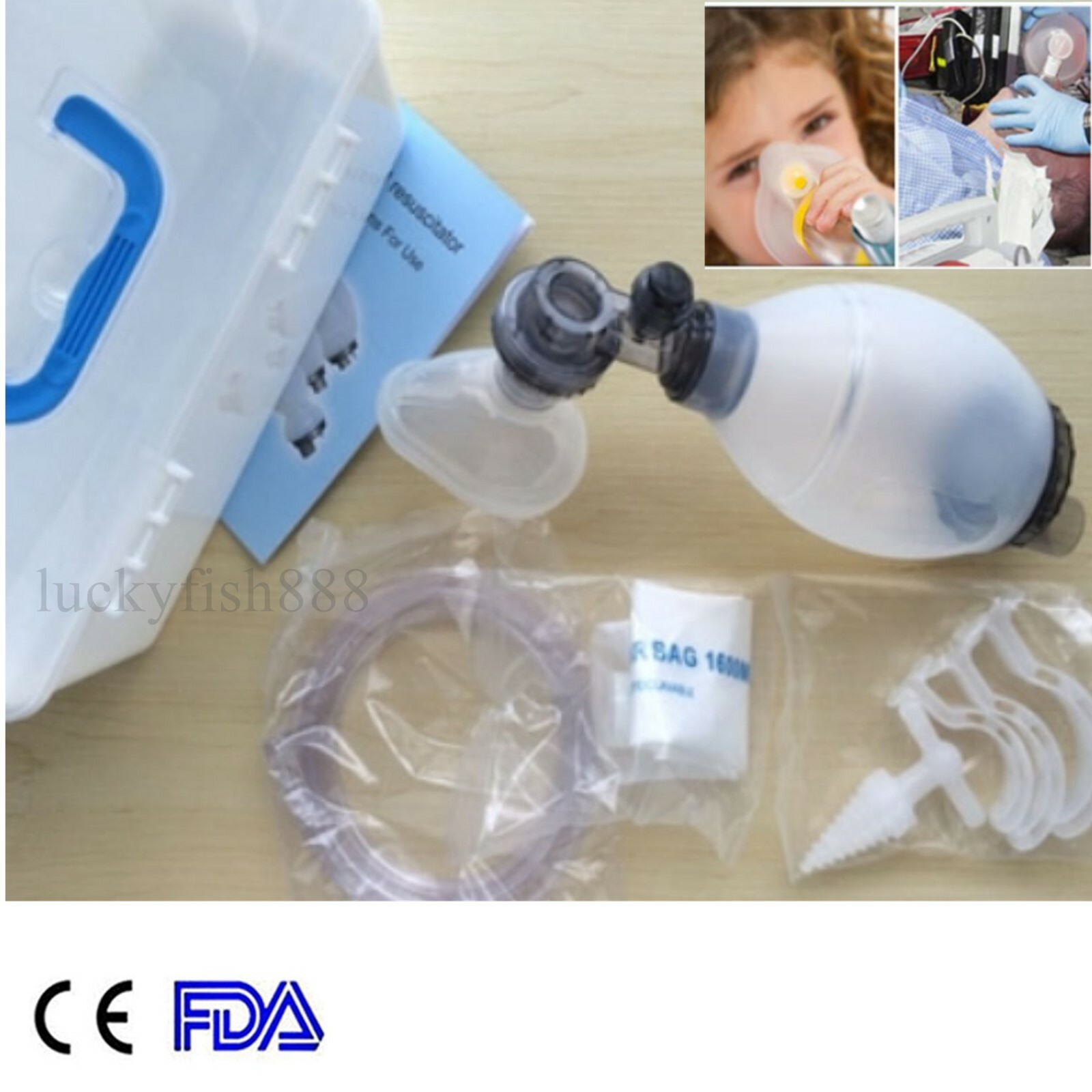 Silicon Infant CPR Mask Air Bag Breathing Ball Resuscitator Rescue Mask ...