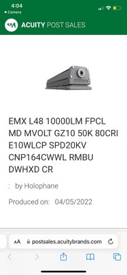 Holophane emx l48 10000lm fpcl md mvolt gz10 50k 80cri e10wlcp spd20kv ...