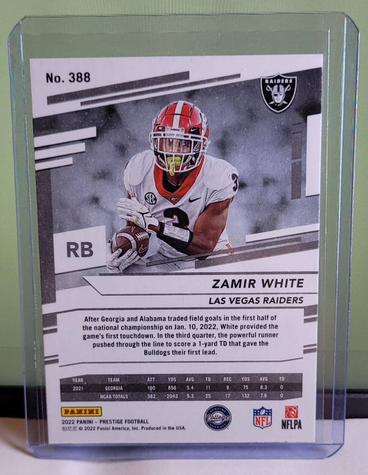 Zamir White Rookie Card 2022 Panini Prestige Football NFL Rookie Card ...