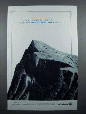 1992 Prudential Insurance Ad - Remains Rock Solid | eBay