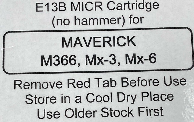 Compatible MICR Ribbons for Maverick Series III, Mx-3, Mx-6 (2 New ...