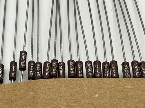 50 PC NOS TRW RN55D 1/8W, 1% Metal Film MIL Resistors, 0.125W, 100ppm ...