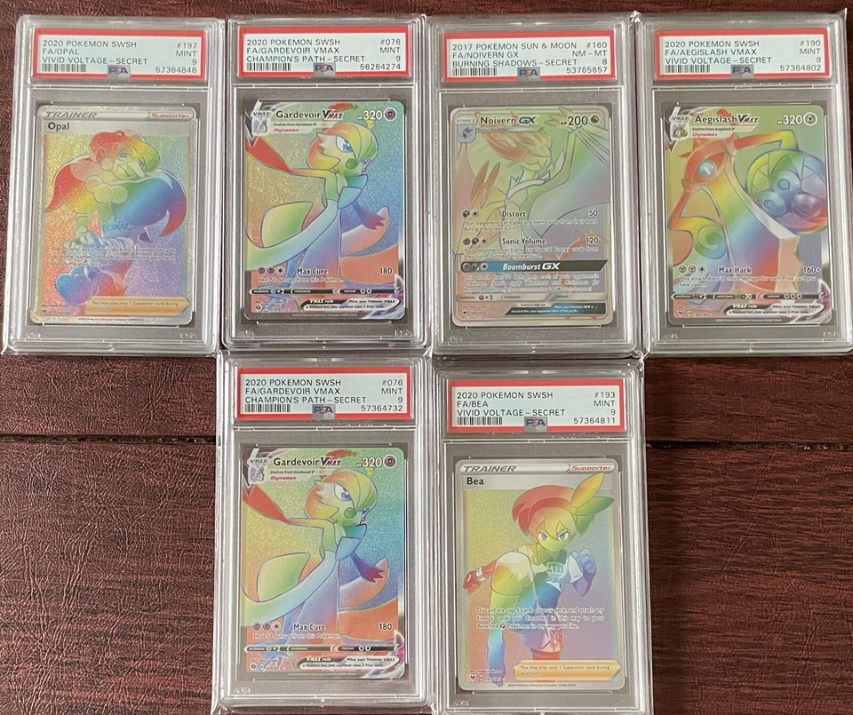 GRADED RAINBOW RARE POKEMON CARD (Authentic Graded Rainbow Rare Card ...