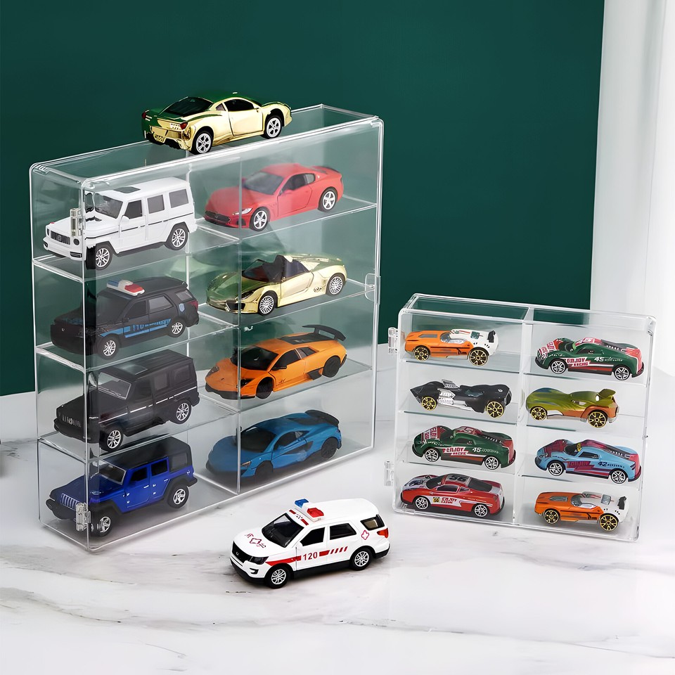 4Pcs Car Diecast Display Case Acrylic 4-Tier 1/36 Model 32 Car ...
