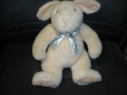 Mary Meyer Easter Bunny Rabbit White Floppy Bow 12" Plush Stuffed ...