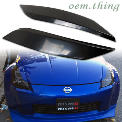 US Fits Nissan 350Z Z33 Fairlady Z 2DR Eyelids Eyebrow Headlight Cover ...