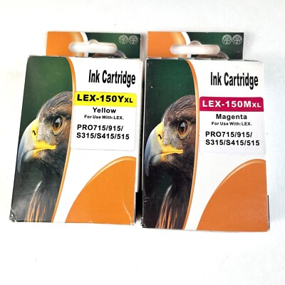 LEXMARK LEX-150Y XL YELLOW & MAGENTA Ink - Pro715/Pro915/ S315/415/515 ...