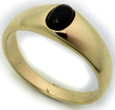 Men's Ring Genuine Gold 333 Real Onyx 8 Carat Yellow Gold Quality New ...