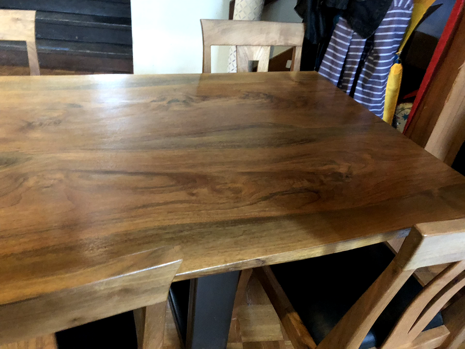 Solid Walnut Dining Table plus 8 Chairs | eBay