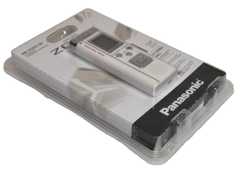 Panasonic RR-US551 Micro Zoom Mic IC Voice Recorder 1 GB Stereo MP3 ...