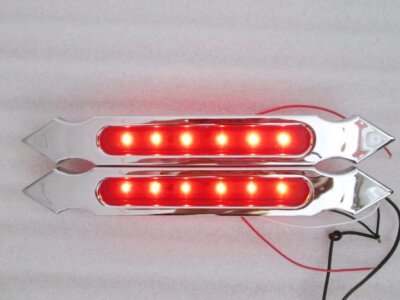 Chrome Bagger Harley Touring Softail lights Led Taillight Saddlebags ...