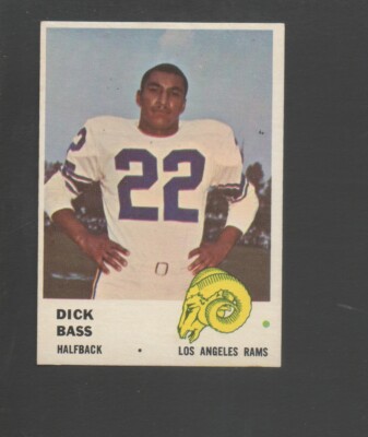 1961 Fleer Football Card #101 Dick Bass-Los Angeles Rams Near Mint Card ...