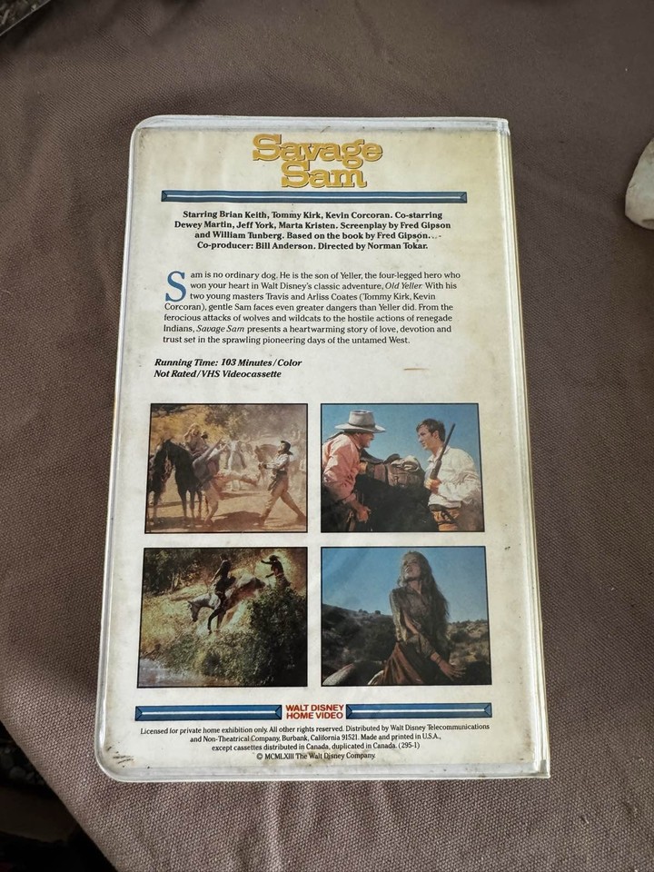 Savage Sam VHS Disney Home Video Old Yeller Sequel | eBay