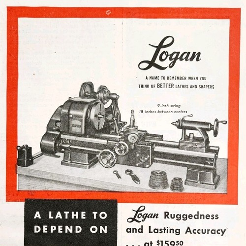 1948 Logan Engineering Lathe Advertisement Carpentry Woodworking Vintage E2H4 | eBay