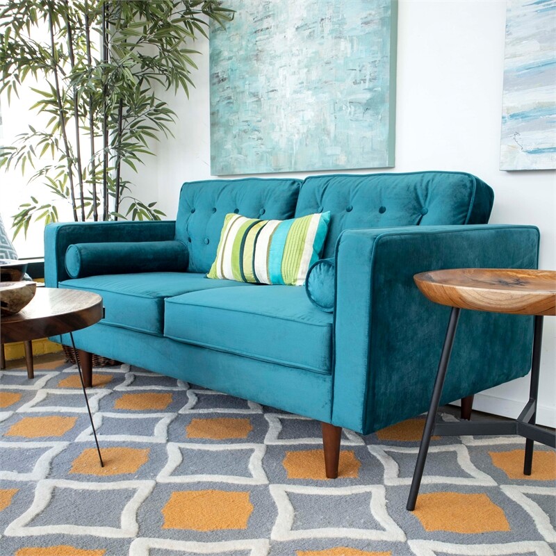 Turquoise Sofa And Loveseat | Baci Living Room