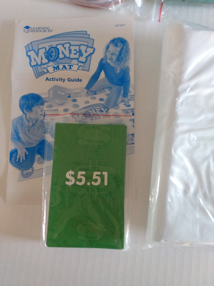 Learning Resources "Money Mat" Game with Foam Cubes, game cards, mat NEW NIB | eBay