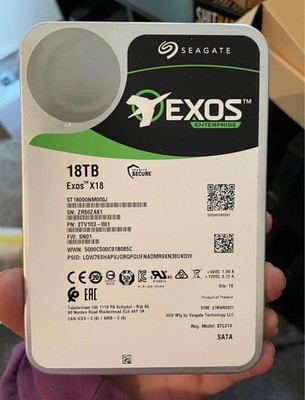 Seagate Exos X18 Internal Hard Drive 18TB 7200 RPM 3.5 Inch ...