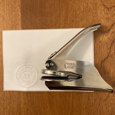 Official Pocket Seal CHEVY CHASE Metal Embosser Stamp Press Locks ...