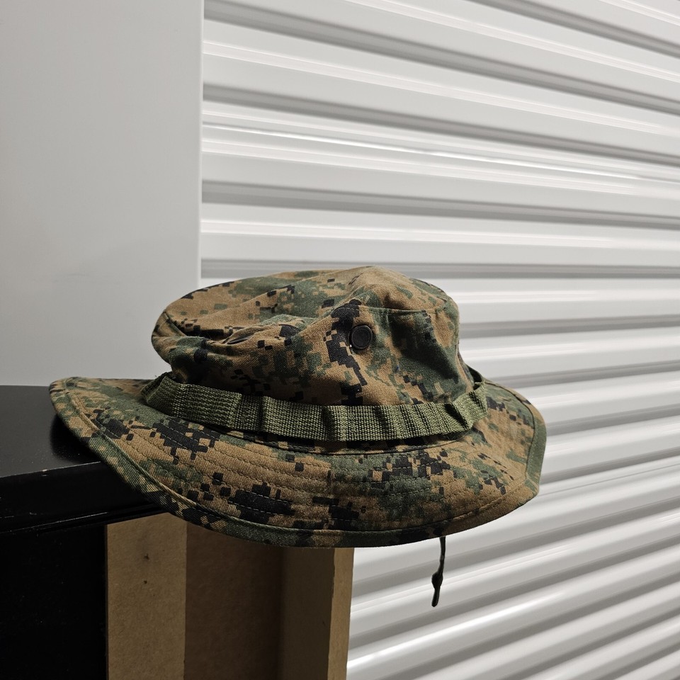 USMC Cover Field Woodland MARPAT Combat Boonie Cover Size Medium | eBay