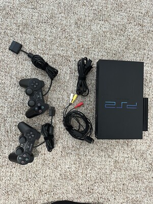 Sony PlayStation 2 PS2 Fat Console - Tested w 2 controllers & Network ...