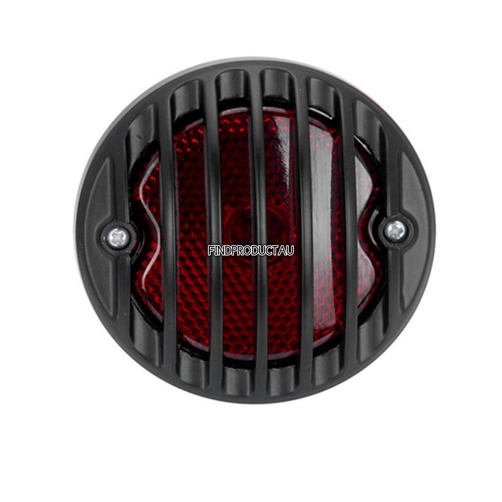 Black Motorcycle Round Rear Tail Brake Light Harley Bobber Chopper ...