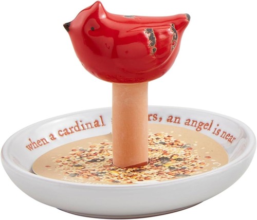 Mud Pie Cardinal Ceramic Bird Feeder; 6" X 5 1/2" Dia | eBay