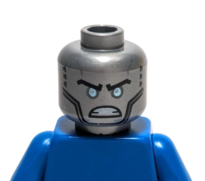 Lego - Minifigure Head - Silver Grey / Gray, Robot, Frown | eBay