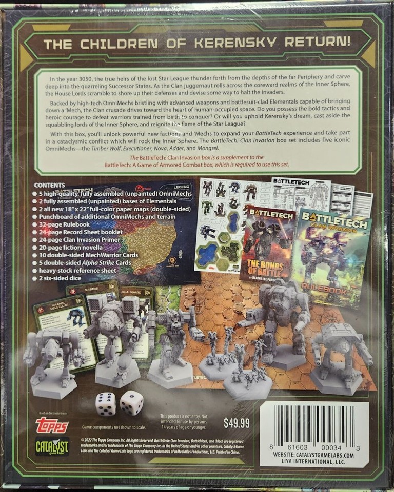 BattleTech: Clan Invasion Box Expansion Set New in Shrink 861603000343 ...