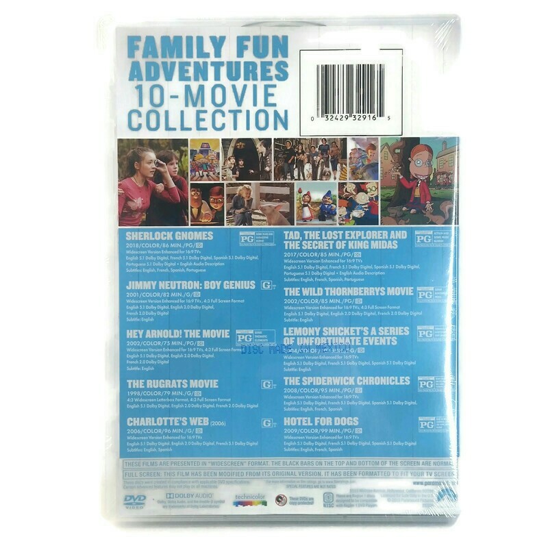 Family Fun Adventures 10 Movie Collection NEW SEALED DVD With Slipcover ...