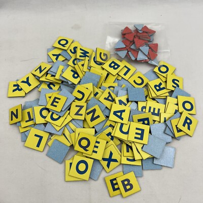 Scrabble Junior Board Game Replacement Pieces 190 Letter Tiles &69 ...