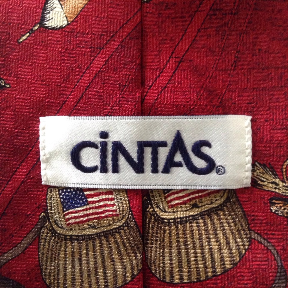 Cintas Fishing Themed Silk Men's Neck Tie Red Lures Rod and Reel Fish ...