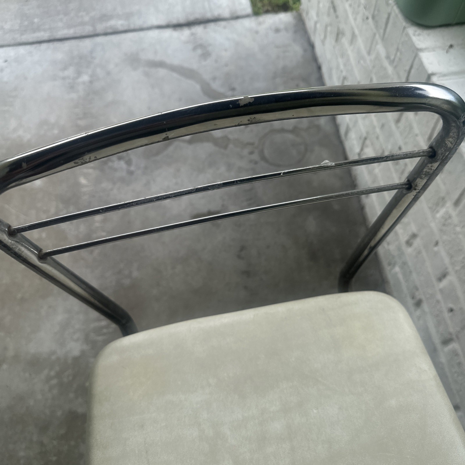 Vtg Cosco Kitchen white Step Stool Chair Flip Up Seat MCM With Extra ...