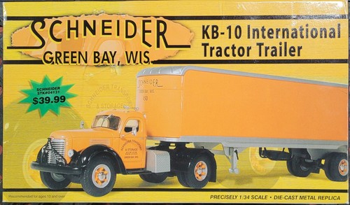 Schneider Green Bay WS KB-10 International Tractor Trailer Replica NEW ...