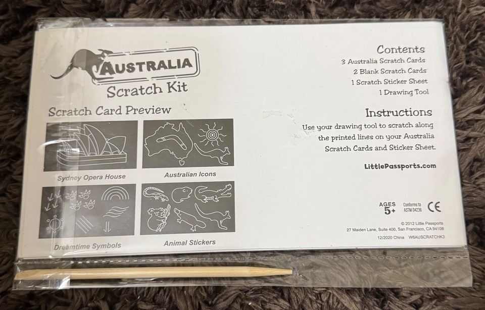 LITTLE PASSPORTS Global Adventures Australia Scratch Kit New | eBay