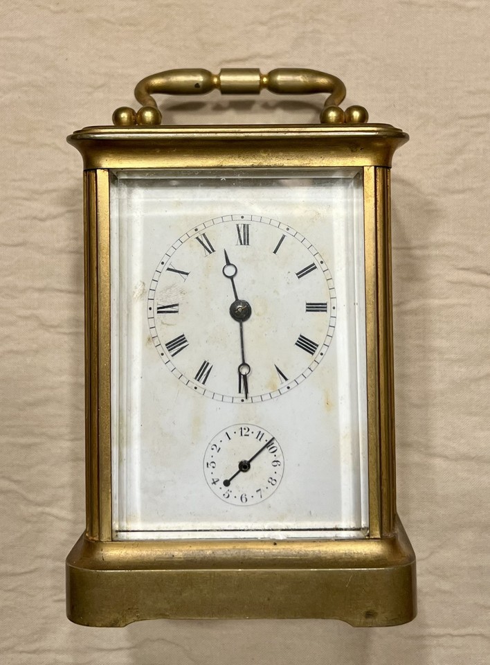 Antique Brass Brevete Paris Carriage Clock 5.25” Tall Victorian ...