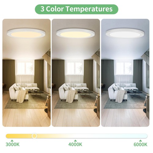 12W LED Ceiling Lights PIR Motion Sensor Dimmable Flush Mount Garage ...