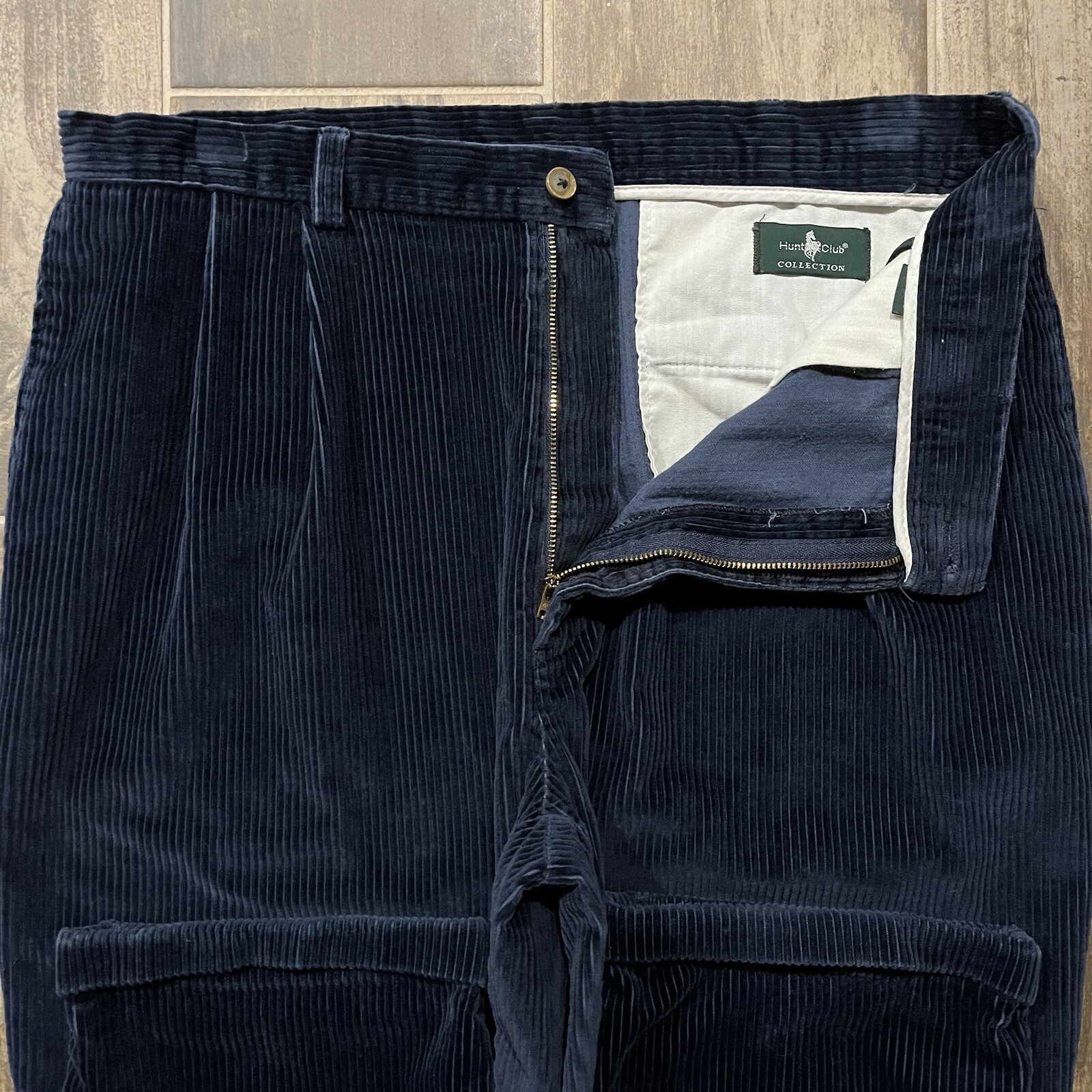 Vintage 90s Hunt Club Collection Pleated Corduroy Tro… - Gem