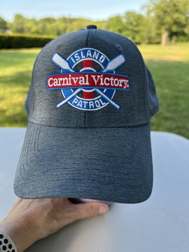 Carnival Victory Island Patrol Cap Hat Gray w/Red White Blue Adj. EUC ...