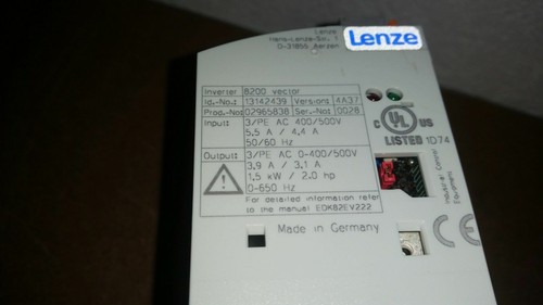 LENZE Vector 8200 E82EV152K4C 1,5Kw 3~400V E82ev152_4c Used | eBay