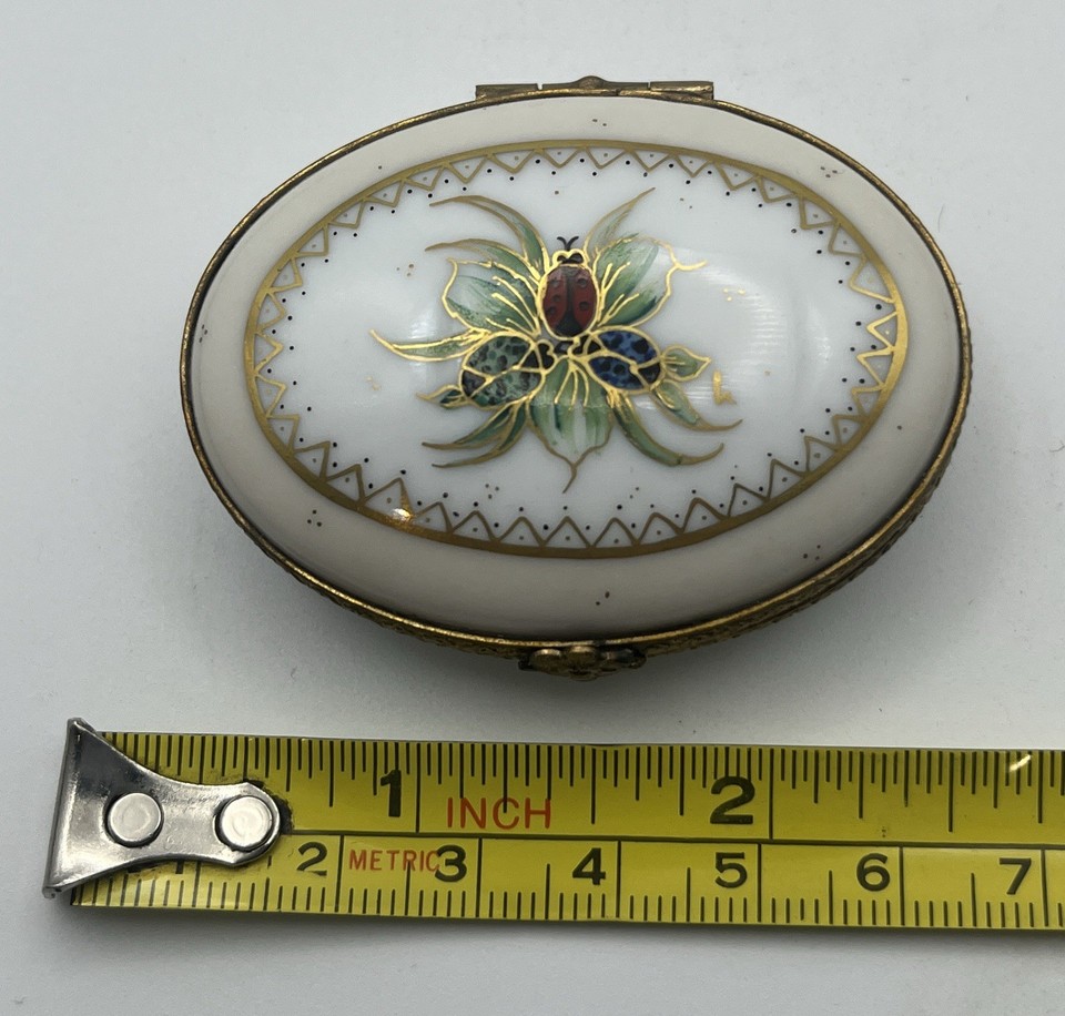 Vintage Limoges France Peint Main Ladybug Trinket Box | eBay