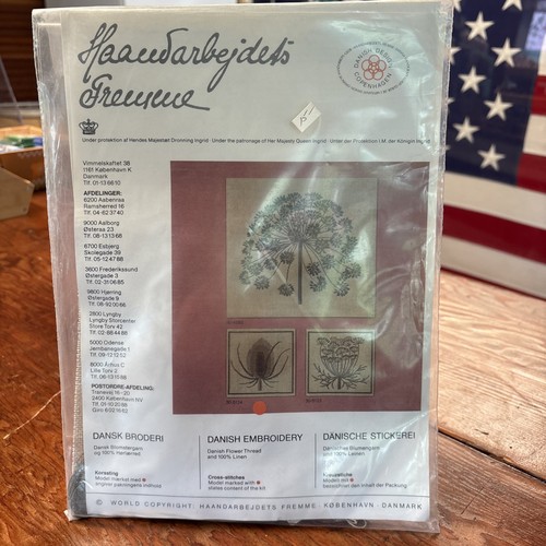 NEW Haandarbejdets Fremme Danish Handcraft Guild SAMPLER Cross Stitch ...