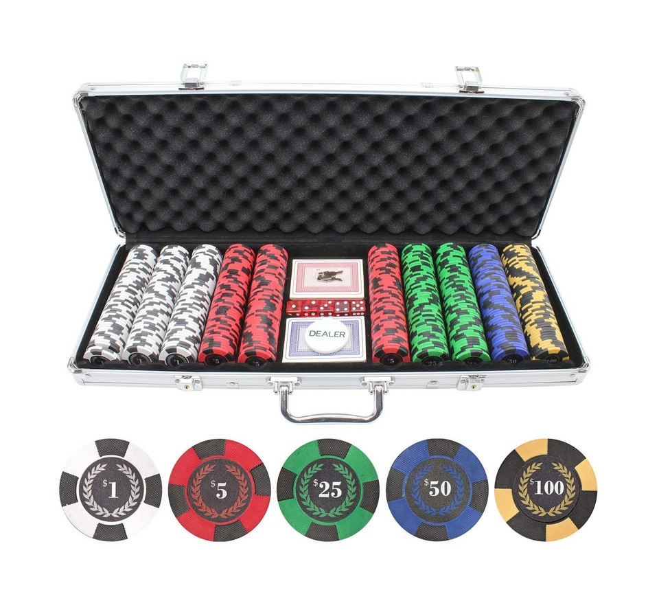 Versa Games 500pc Roman Times Clay Poker Chips Set - 9.5g Pure Clay ...