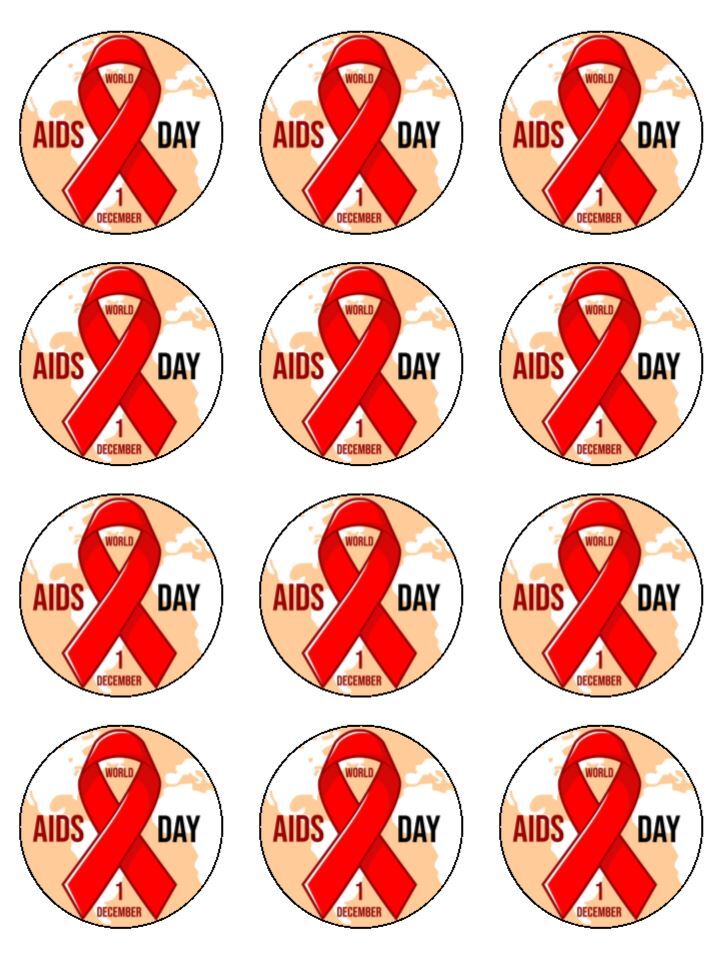 world aids day charity edible cupcake Toppers Wafer or Icing x 12 | eBay