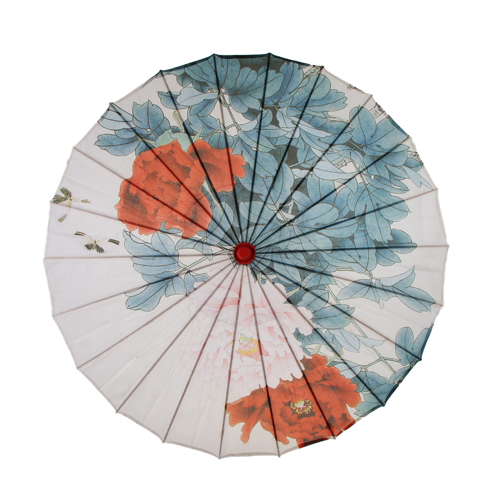 Chinese Silk Cloth Umbrella Parasol 33 Inch Diameter | eBay UK